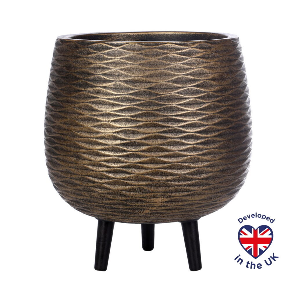 Купить Напольное кашпо для цветов Idealist Lite Мозаик, золотистое, Д41 ...